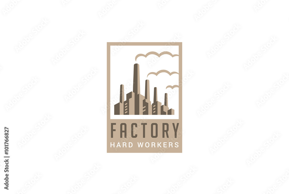 Factory Logo design vector. Plant Logotype icon retro style Stock ...
