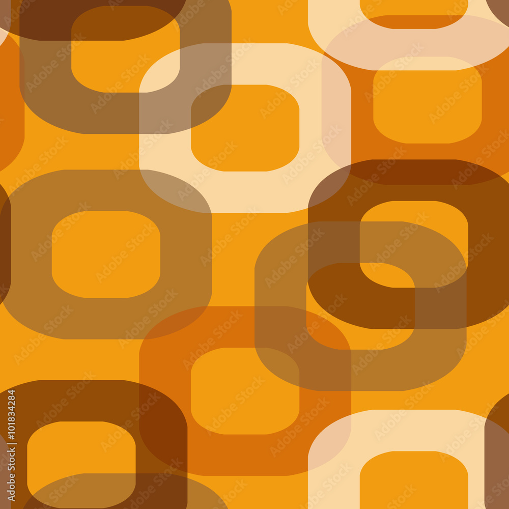 Seamless retro orange pattern Stock Vector | Adobe Stock