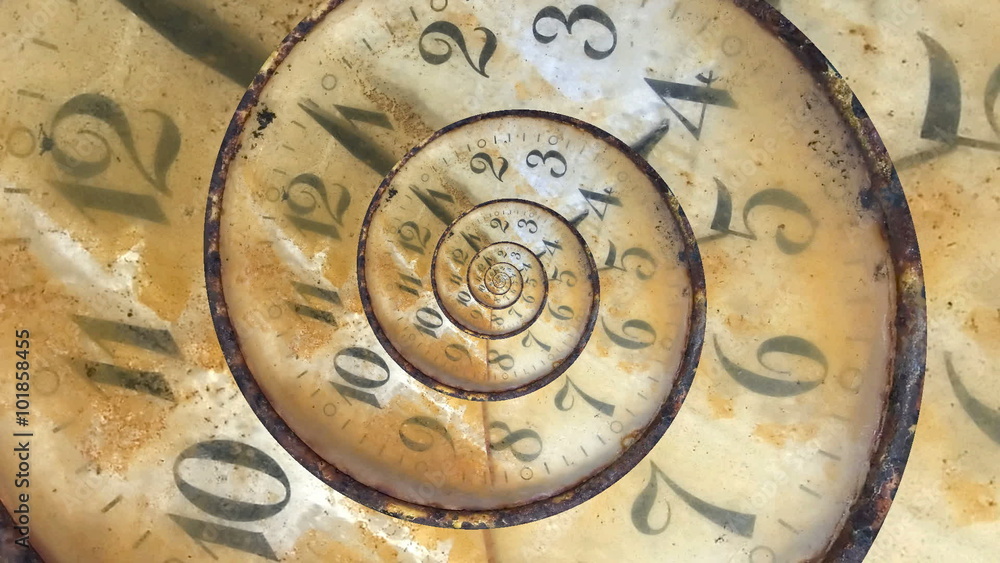 Clock Face Infinite Spiral Loop Stock Video | Adobe Stock