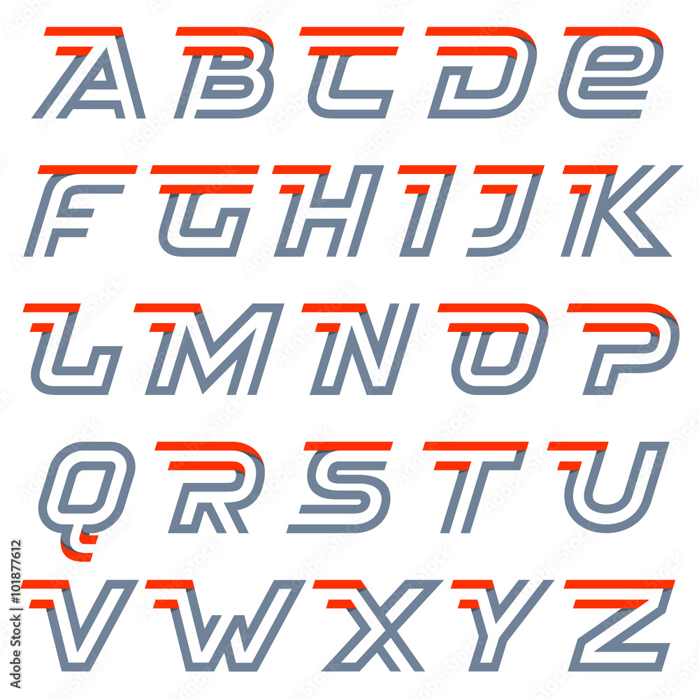 Fast speed alphabet. Stock Vector | Adobe Stock