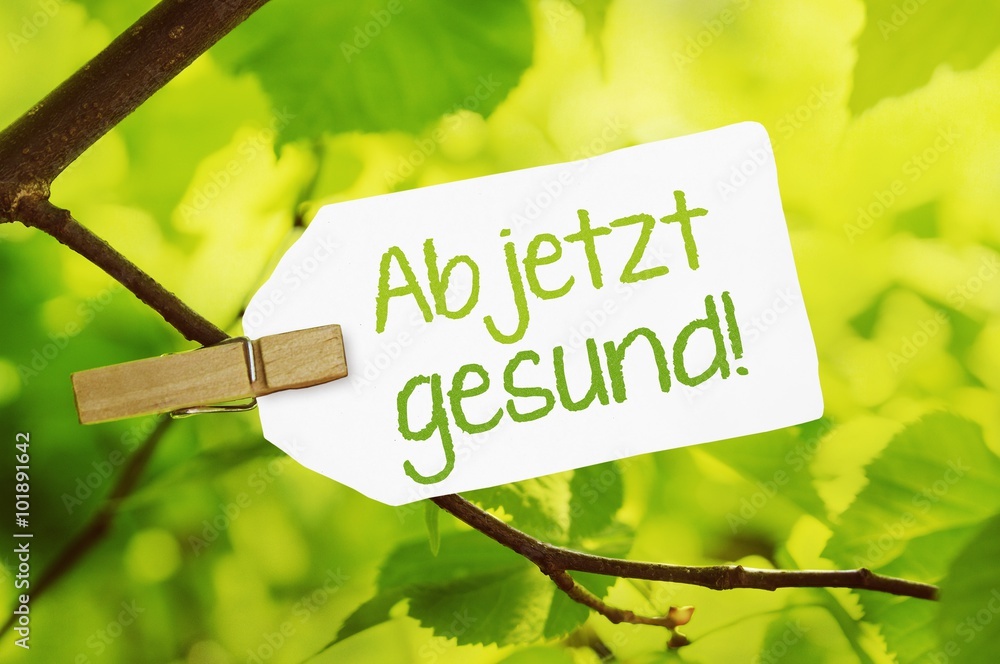 Foto de Ab jetzt gesund! Label do Stock | Adobe Stock