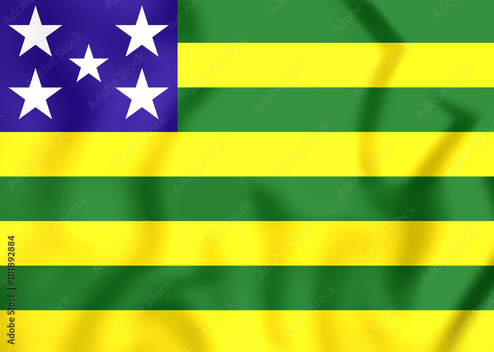 Flag of Goias State, Brazil. Stock Illustration | Adobe Stock