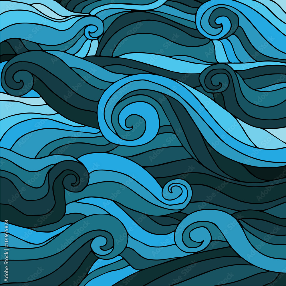 marine wave patterns Stock Vector | Adobe Stock
