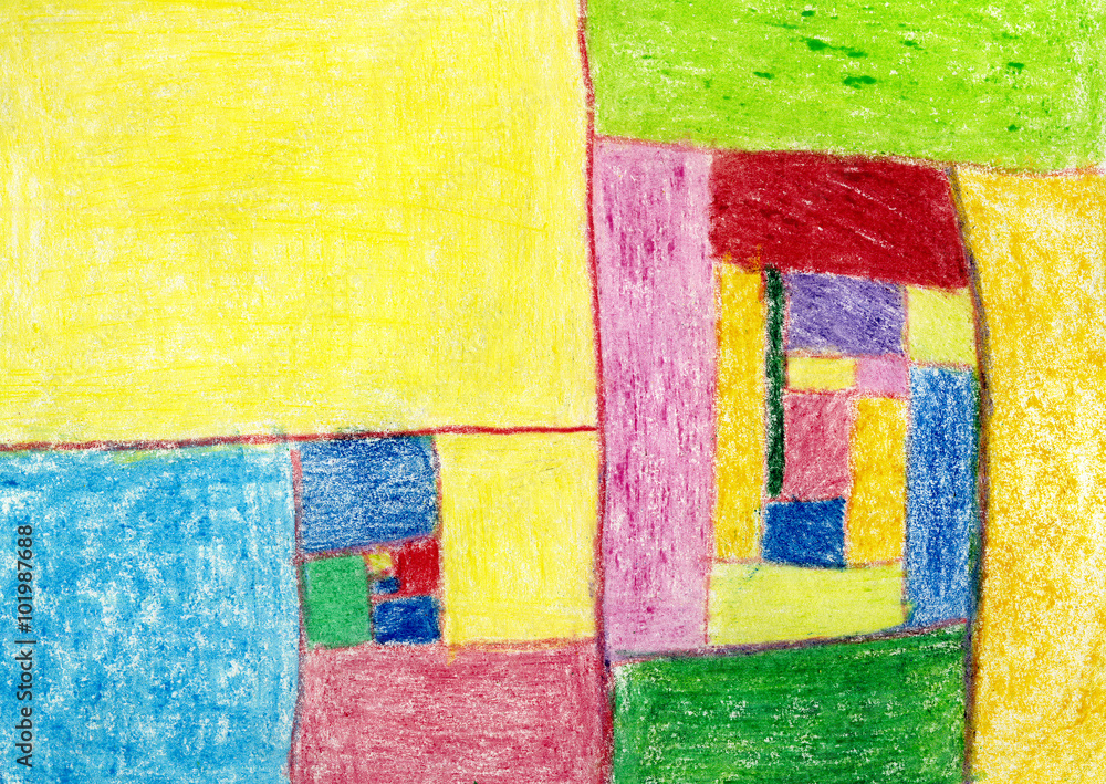 Abstract crayon pencils background Stock Illustration | Adobe Stock