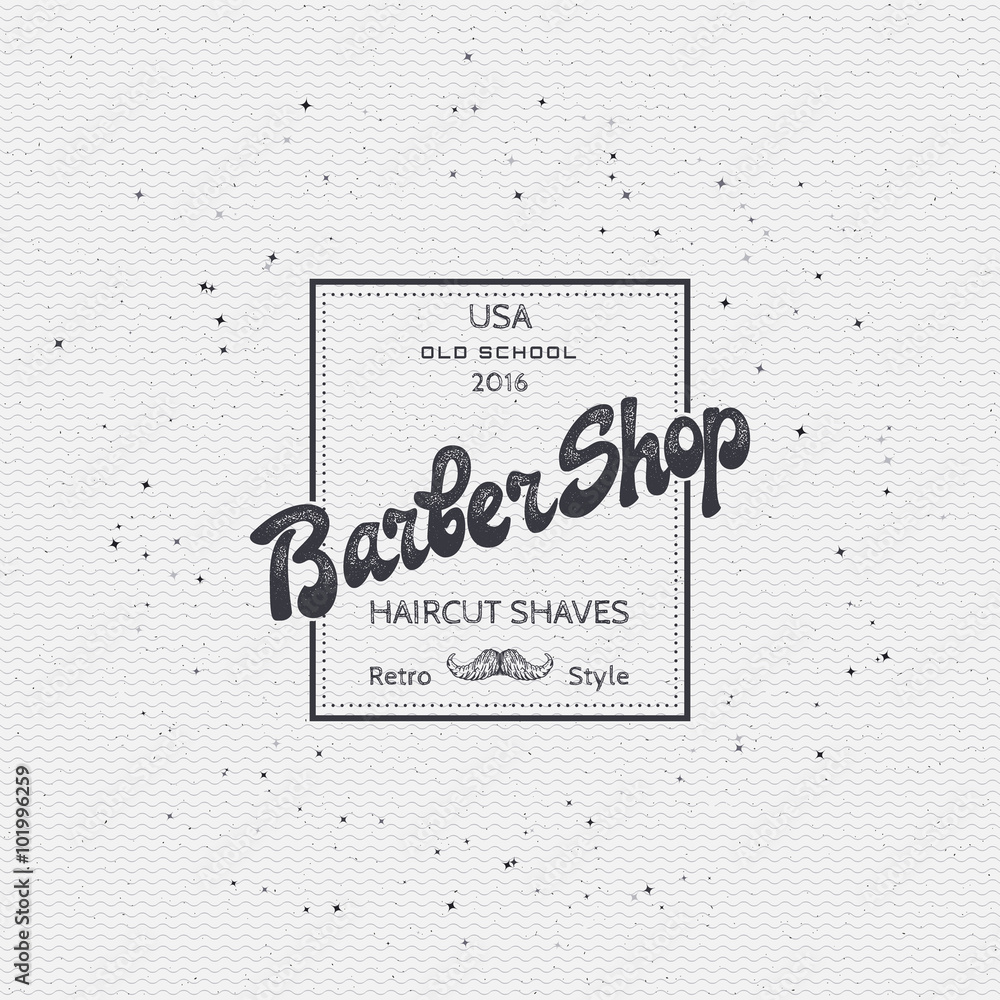 Barber label sticker badge hand-lettering, can be used to design ...