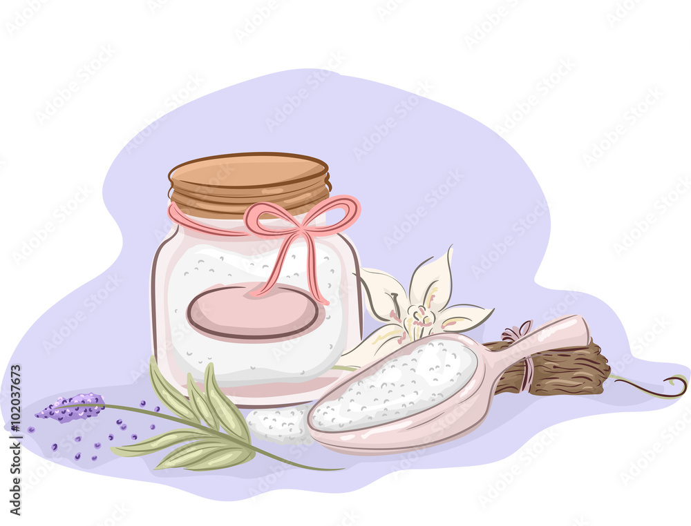 Bath Salt Stock Vector | Adobe Stock