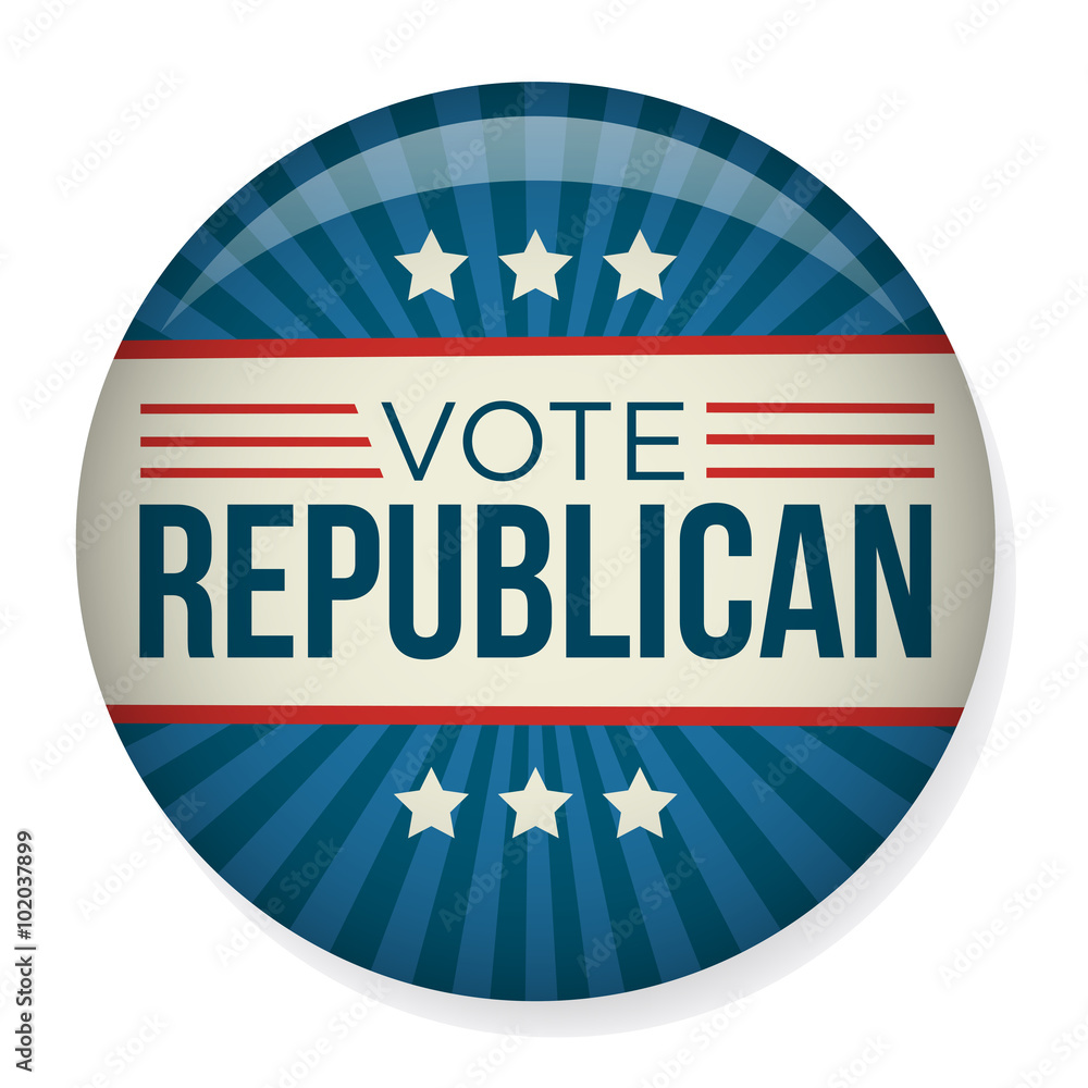 Retro or Vintage Style Vote or Voting Campaign Election Pin Button or ...