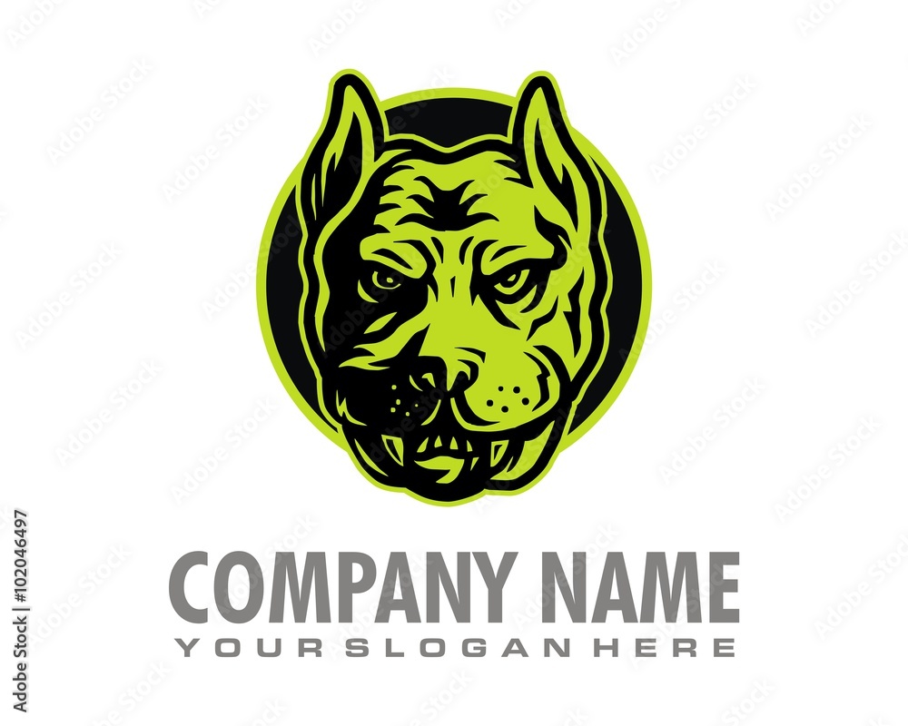 angry dog logo vector Stock Vector | Adobe Stock