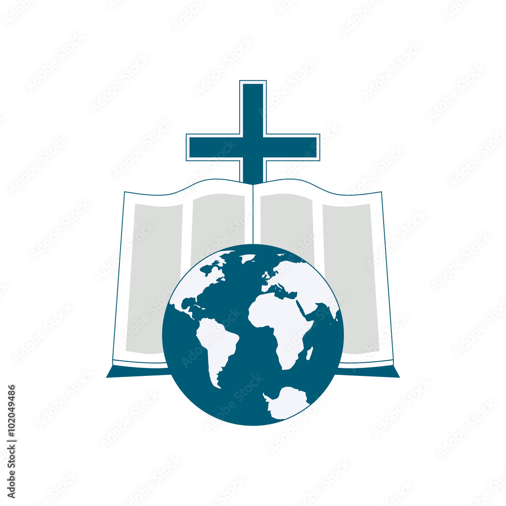 World with Jesus Christ Stock Vector | Adobe Stock