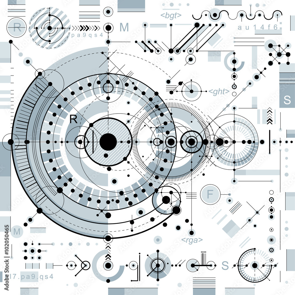 Future technology vector drawing, industrial wallpaper. Graphic Stock ...