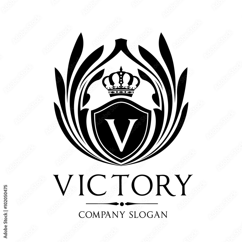 Victory logo,crest logo,hotel logo,king logo,crown logo,vector logo ...