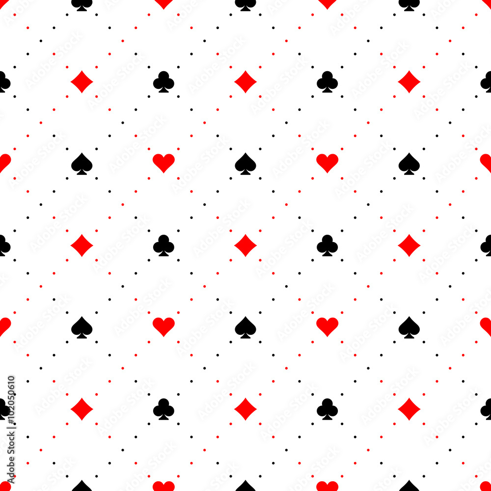 Playing card suits signs seamless pattern background Stock Vector ...