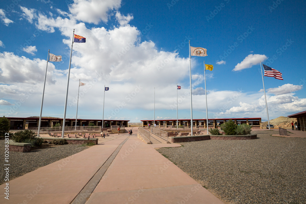 FOUR CORNERS MONUMENT, USA - AUGUST 27: Views of the Four Corner Stock ...