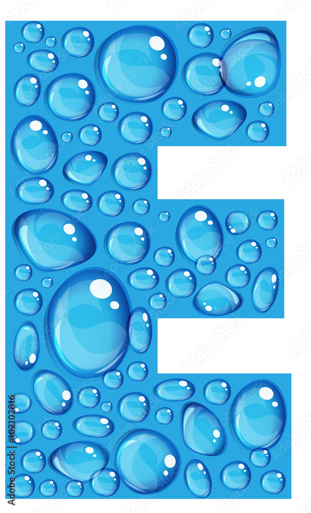 Letter E Water