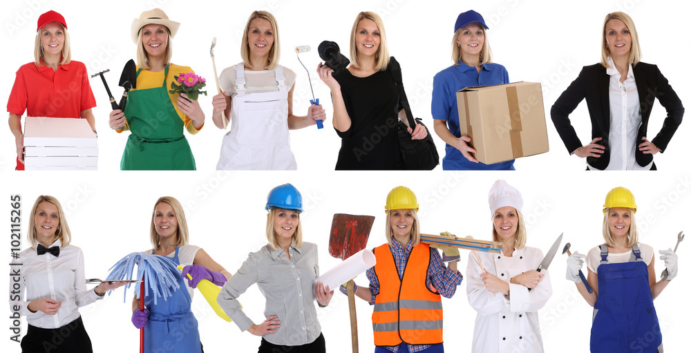 Berufe Beruf Portrait Portraits Ausbildung Frau Berufswahl Mensc Stock ...