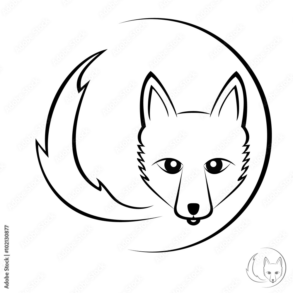 Fuchs Icon Stock-Vektorgrafik | Adobe Stock