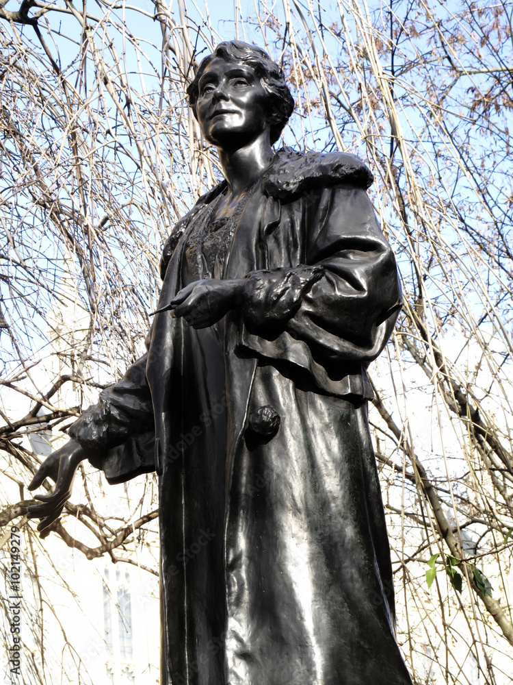 Emily Pankhurst 1858-1928 statue in Victoria Tower Gardens at the ...