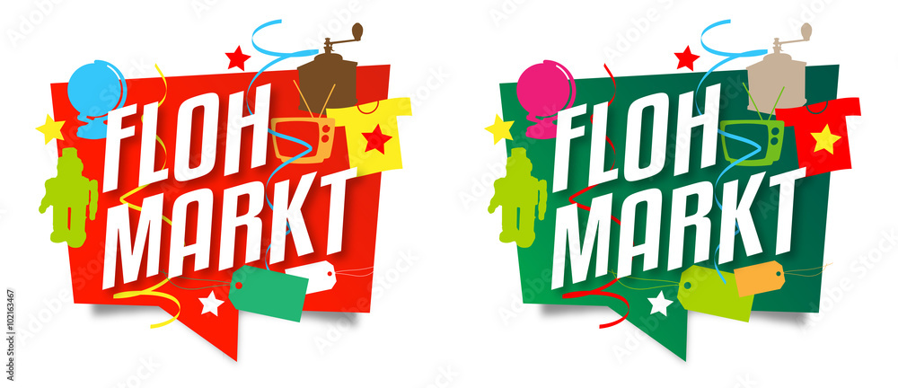 Flohmarkt Stock-Vektorgrafik | Adobe Stock