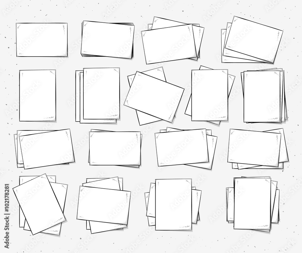 Isolated paper sheet handmade in sketch style. Sketch of paper page ...