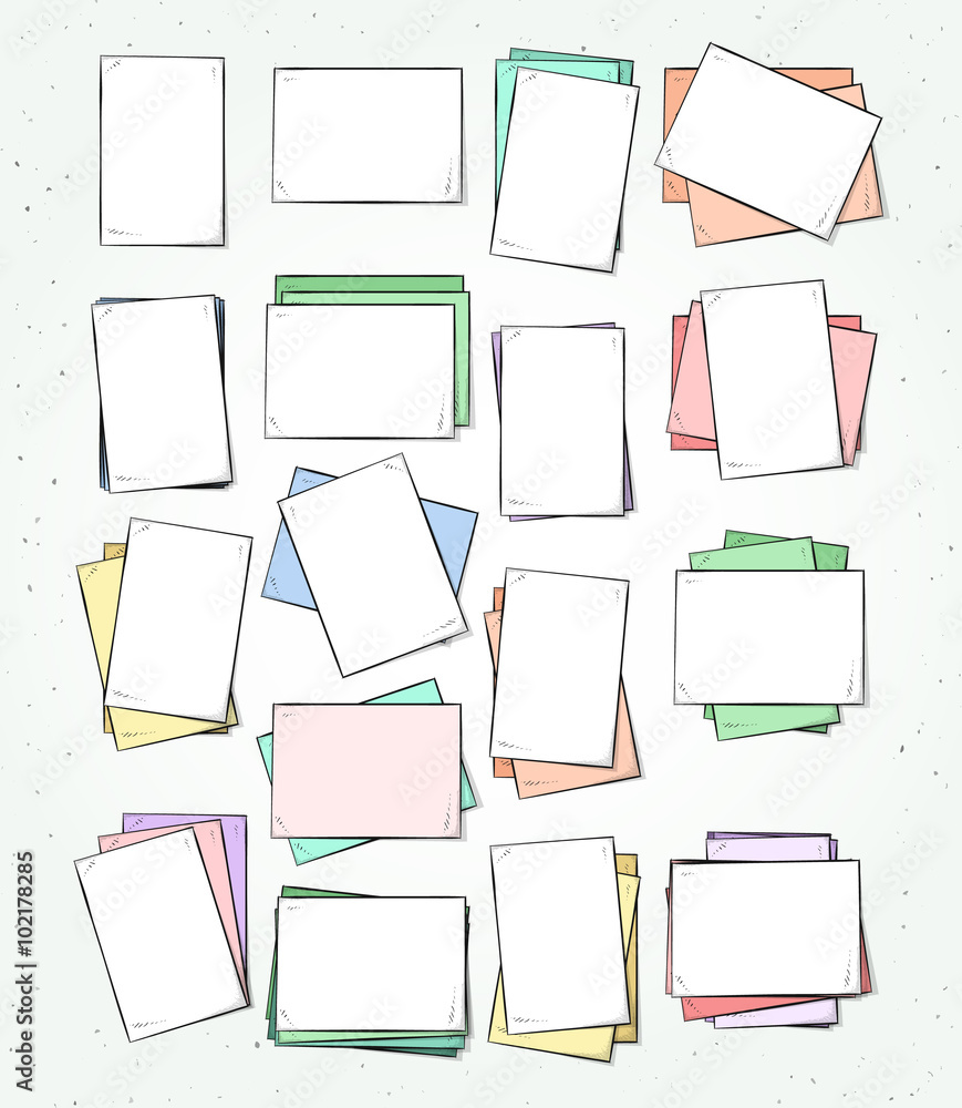 Isolated paper sheet handmade in sketch style. Sketch of paper page ...