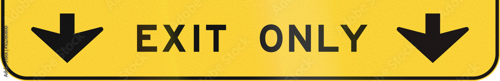 United States MUTCD road sign - Exit only Stock Illustration | Adobe Stock