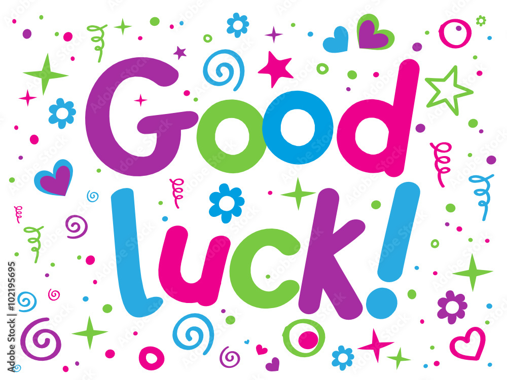 GOOD LUCK! Card Stock Vector | Adobe Stock