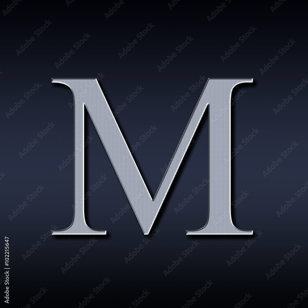 letter M on a black background Stock Photo | Adobe Stock