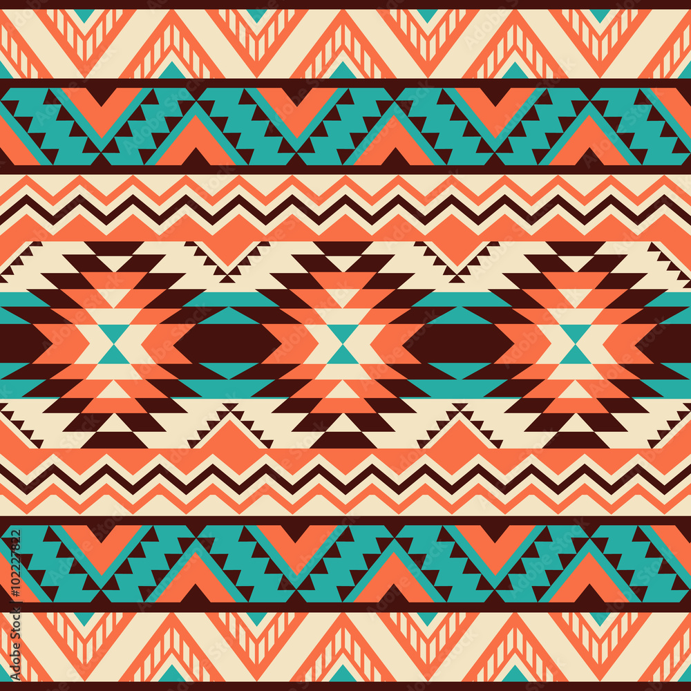 Ethnic ornament. Seamless Navajo pattern. Vector Illustration Stock ...