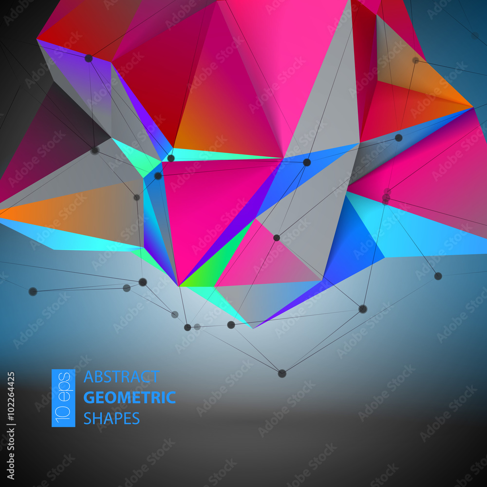 Abstract Geometric backgrounds full Color. Vector illustration Stock ...