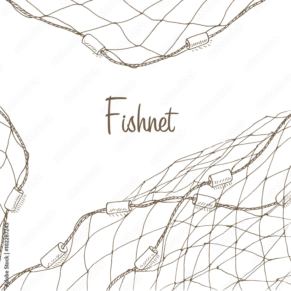 Fishing net background Stock Vector | Adobe Stock