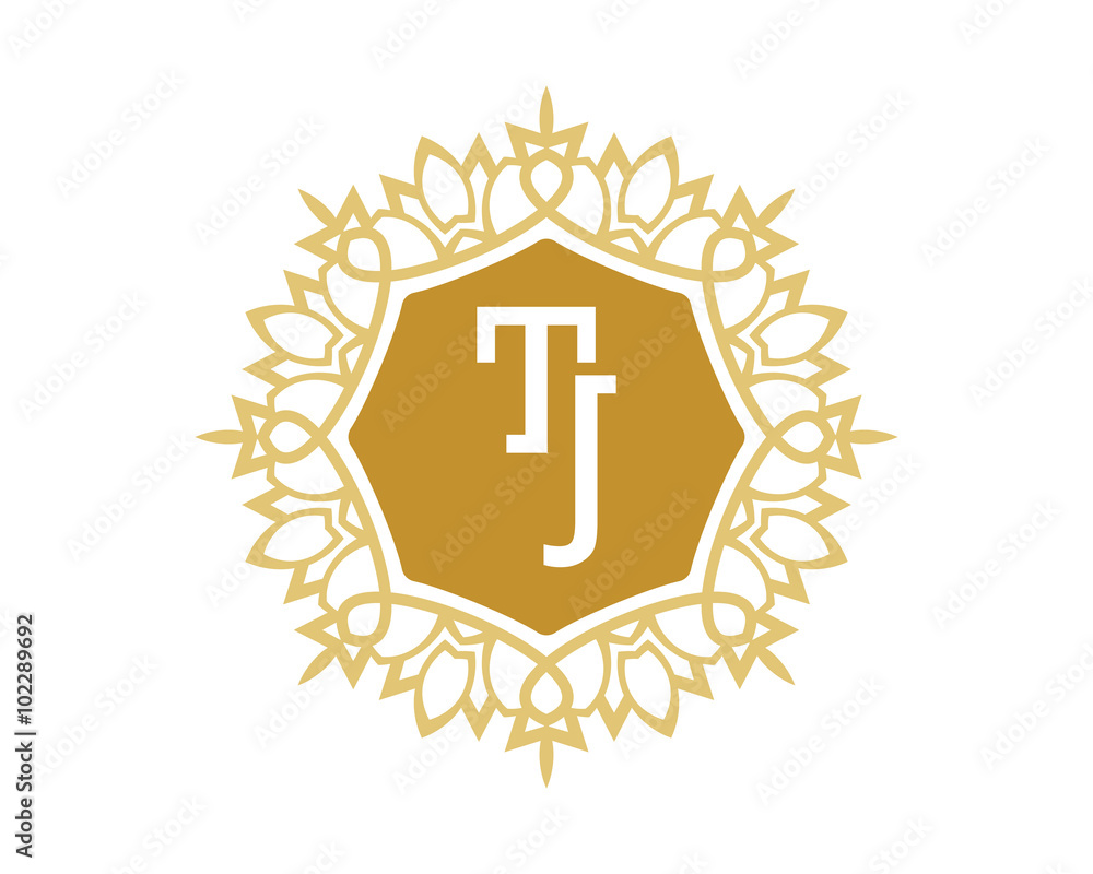 TJ initial royal letter logo Stock Vector | Adobe Stock
