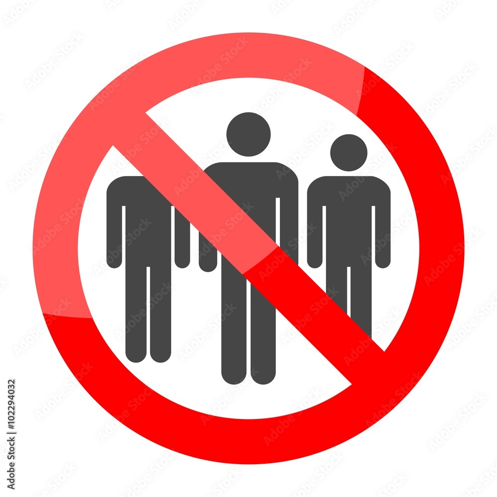 People standing (No entry sign) Stock Vector | Adobe Stock