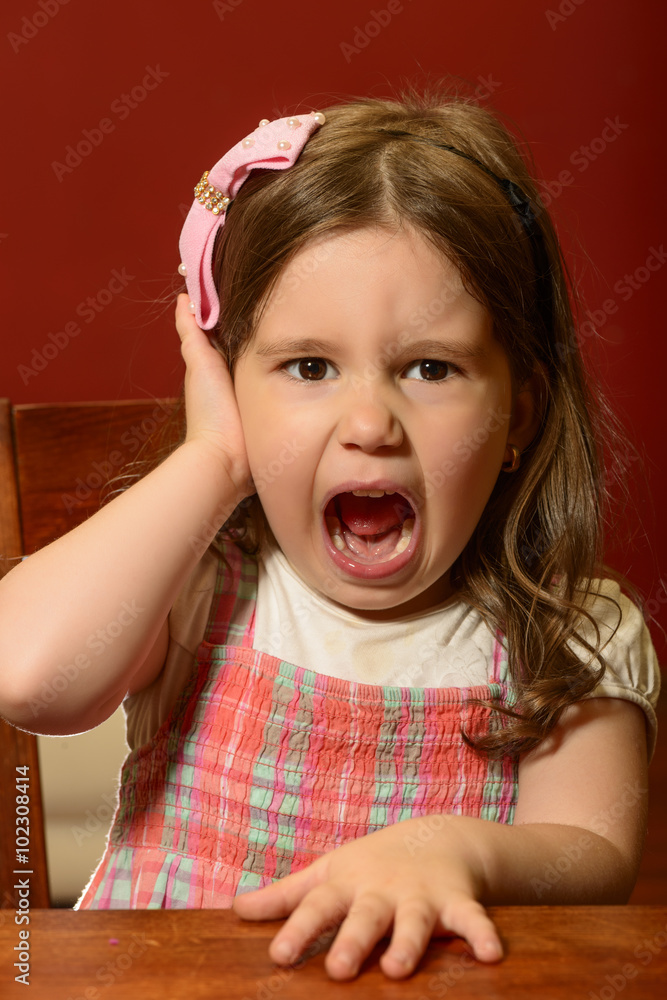 Pretty Little Girl Shouting