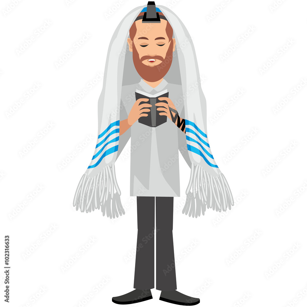 orthodox jew,hassid,rabbi,with Payot and Kippah Stock-Vektorgrafik ...