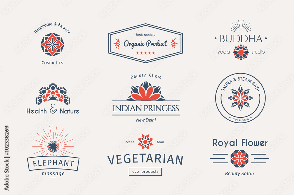 Vector asian logo templates Stock Vector | Adobe Stock