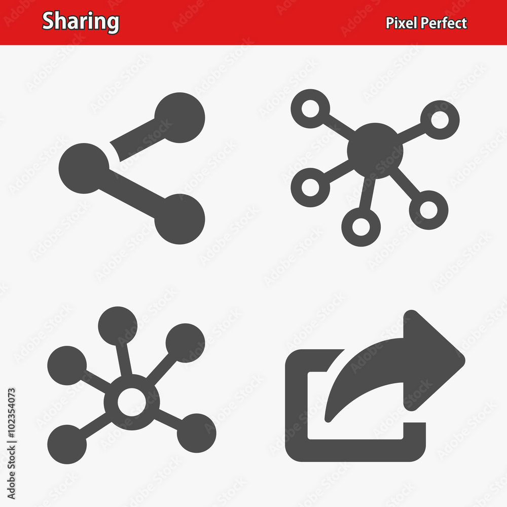 Sharing Icons. Professional, pixel perfect icons optimized for both ...