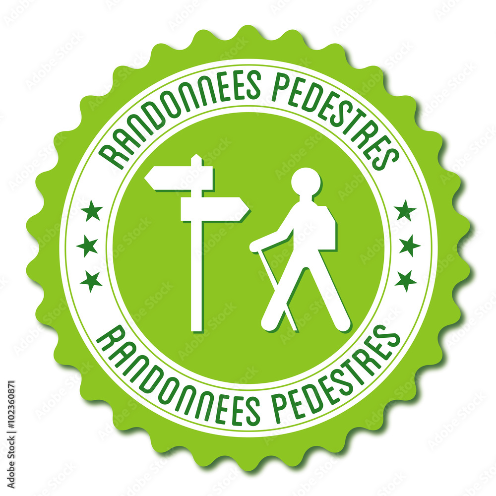 Vetor de Logo randonnées pédestres. do Stock | Adobe Stock