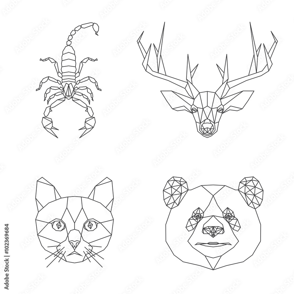 Geometric Animal Head