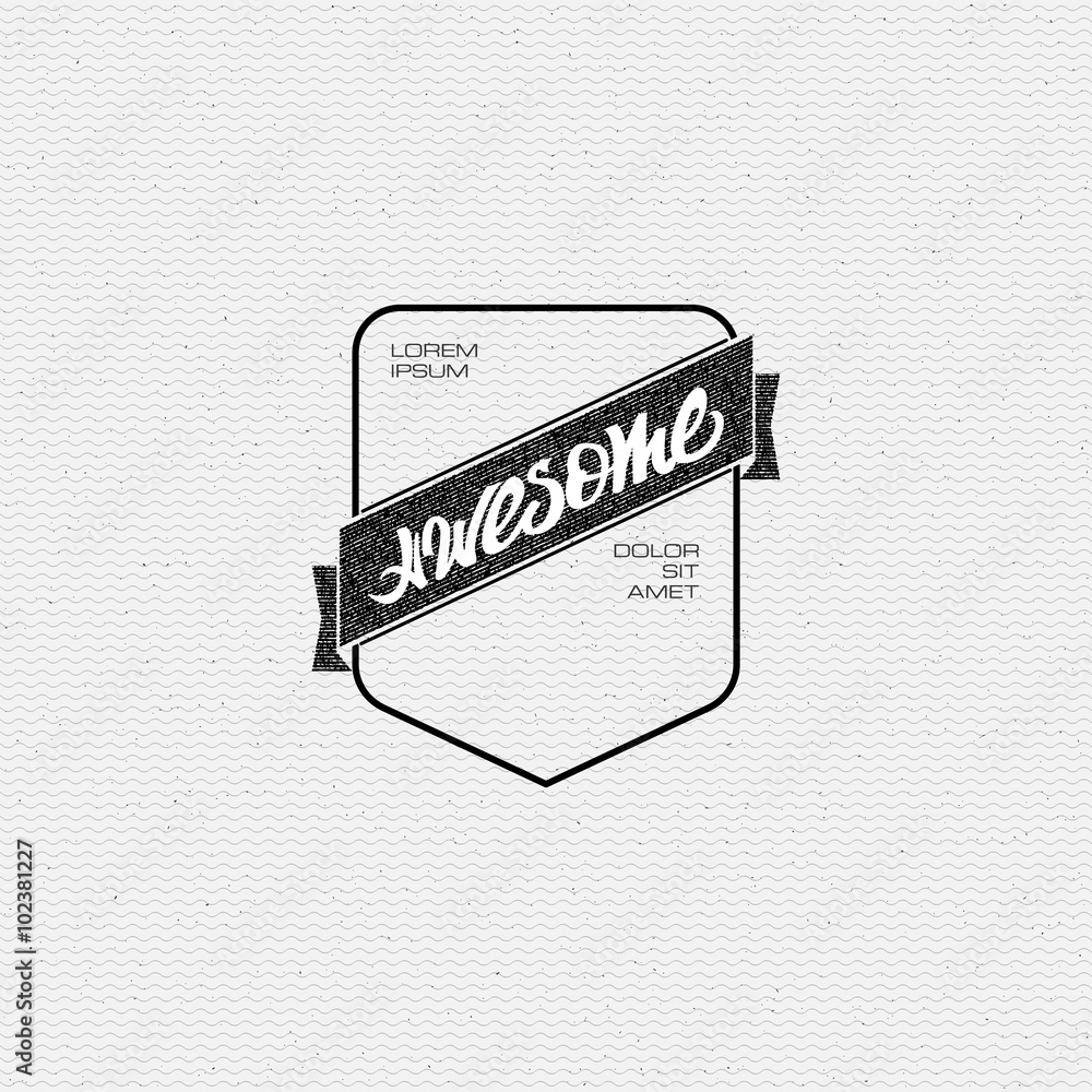 Awesome. Handwritten inscription. Hand drawn calligraphy lettering ...