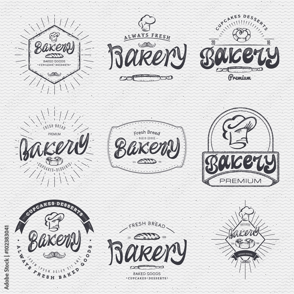 Bakery. Handwritten inscription. Hand drawn calligraphy lettering ...