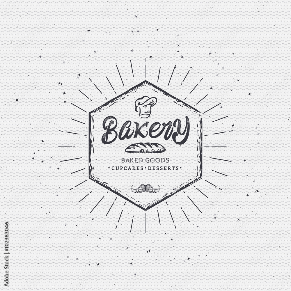 Bakery. Handwritten inscription. Hand drawn calligraphy lettering ...