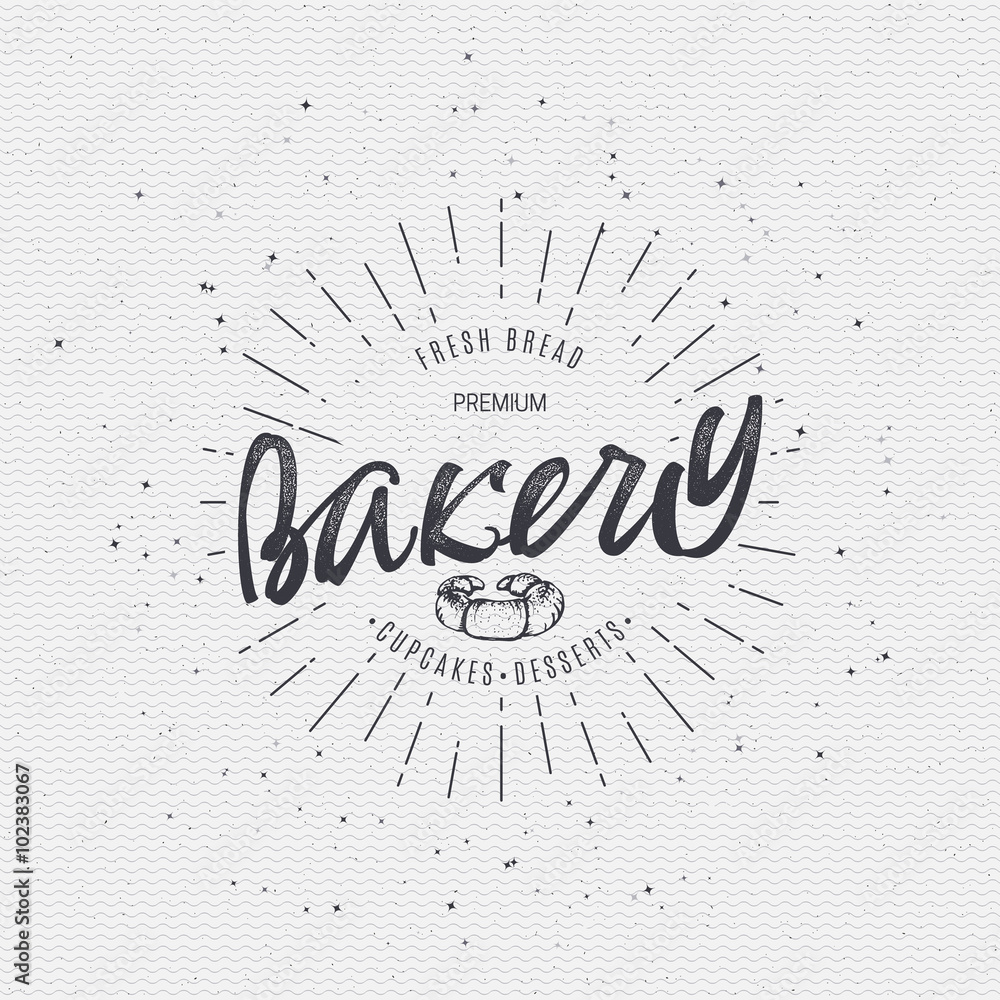 Bakery. Handwritten inscription. Hand drawn calligraphy lettering ...