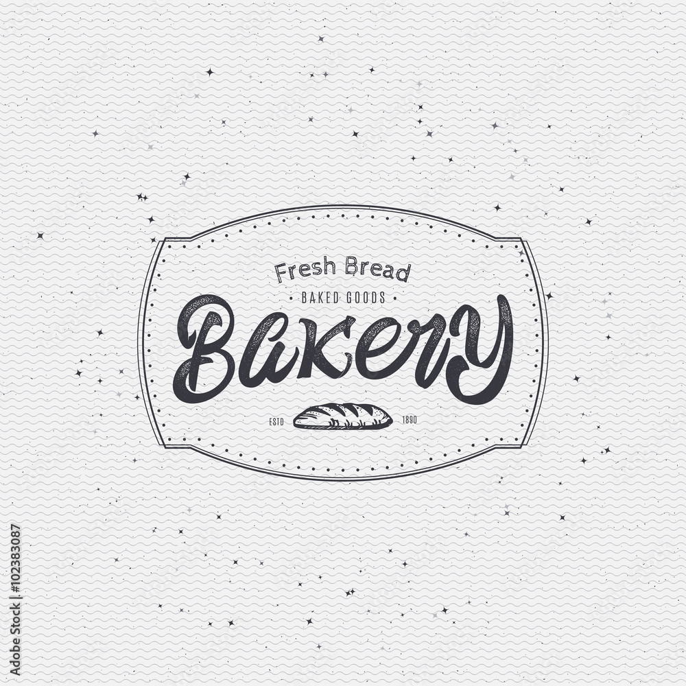 Bakery. Handwritten inscription. Hand drawn calligraphy lettering ...