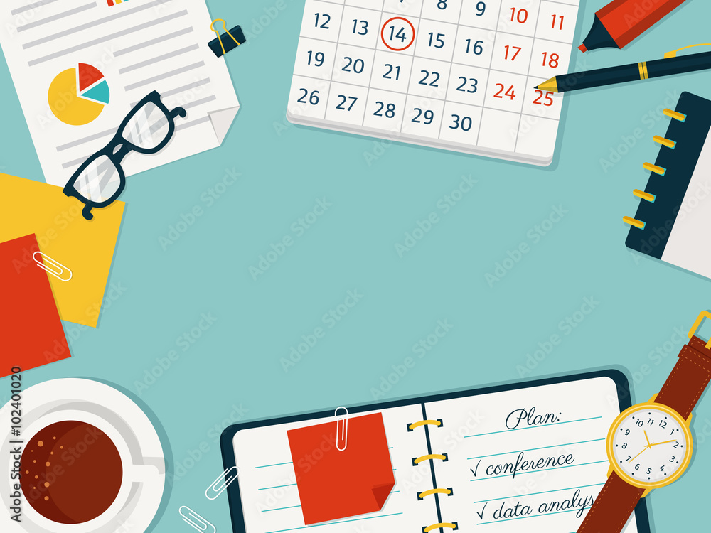 Workplace vector background. Stock Vector | Adobe Stock