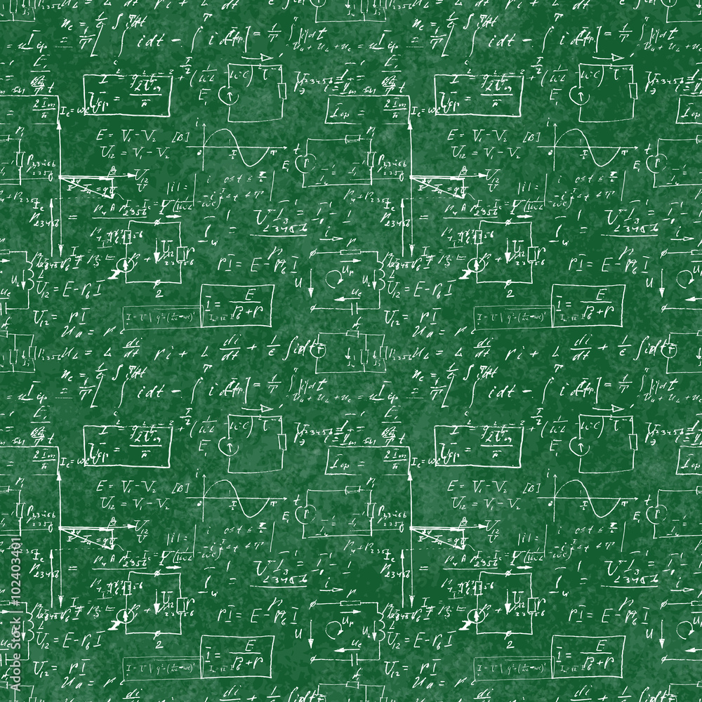 Seamless pattern of mathematical operation and equation, endless ...