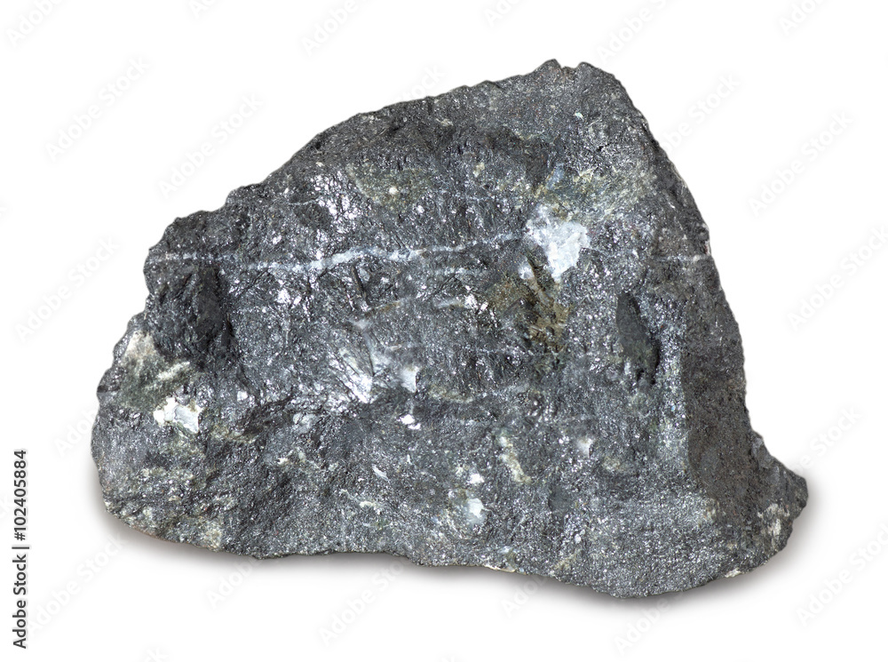 Magnetite isolated on white. Magnetite is the most magnetic of all the ...