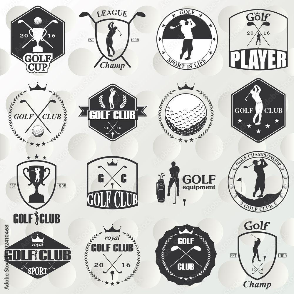 golf labels, badges and emblems Stock Vector | Adobe Stock
