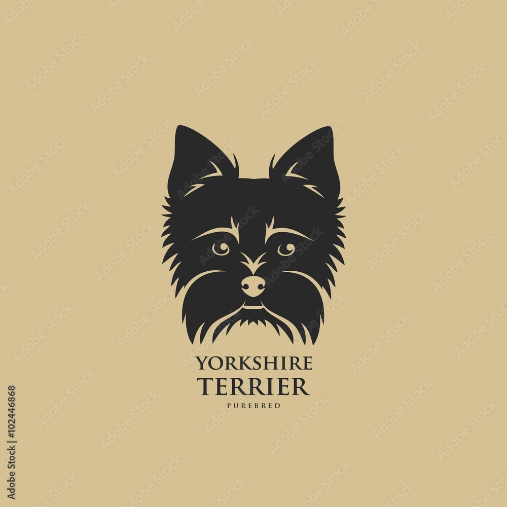 Yorkshire terrier symbol Stock Vector | Adobe Stock