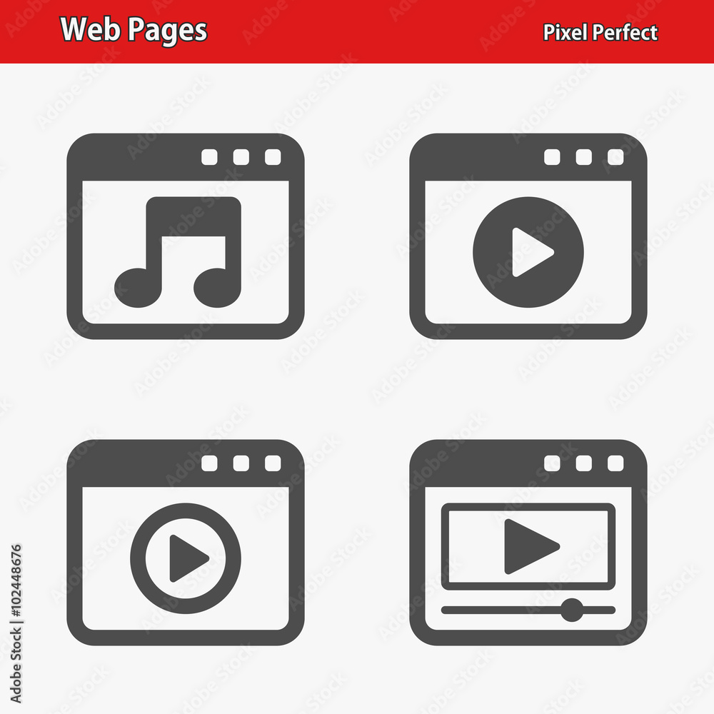 Web Pages Icons. Professional, pixel perfect icons optimized for both ...