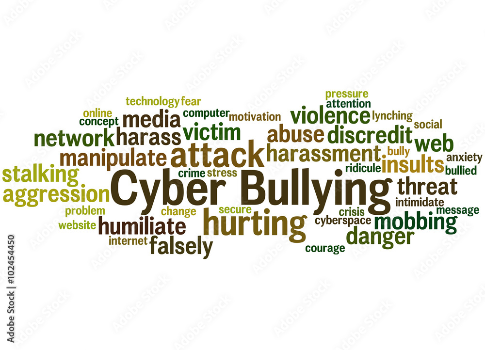 Cyber Bullying, word cloud concept 6 Stock Illustration | Adobe Stock